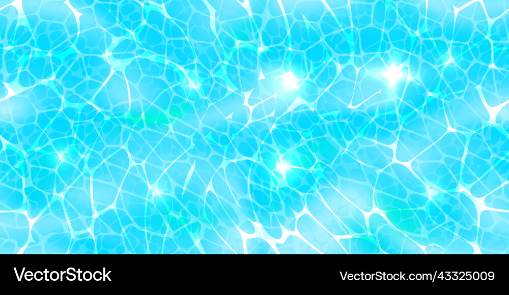 Top view pool seamless pattern with sunlight glare