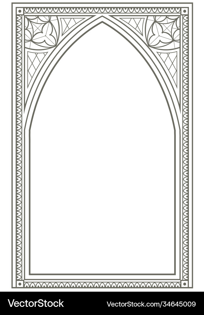 Vintage gothic background with arch outline Vector Image