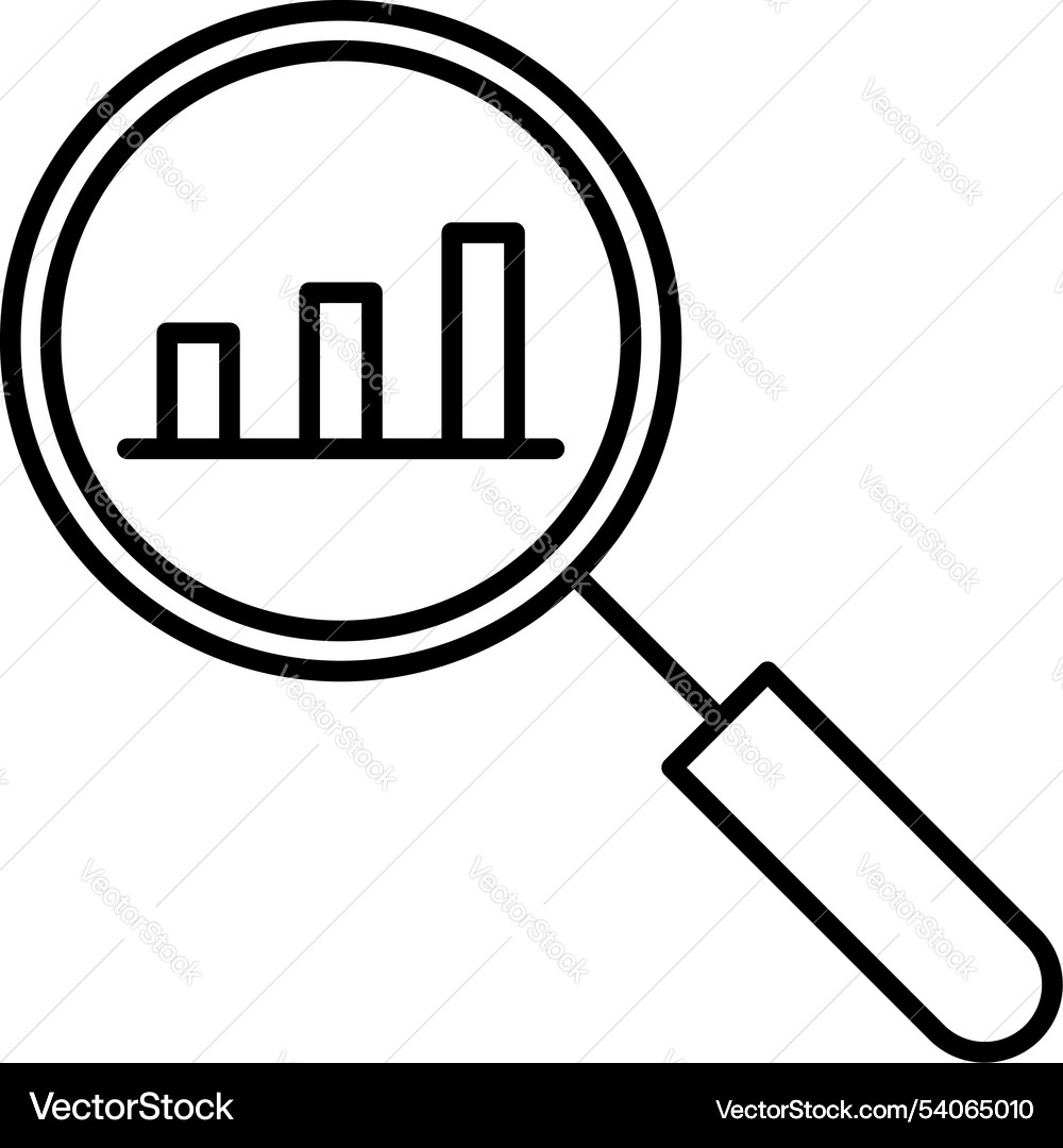 Analysis line icon design Royalty Free Vector Image