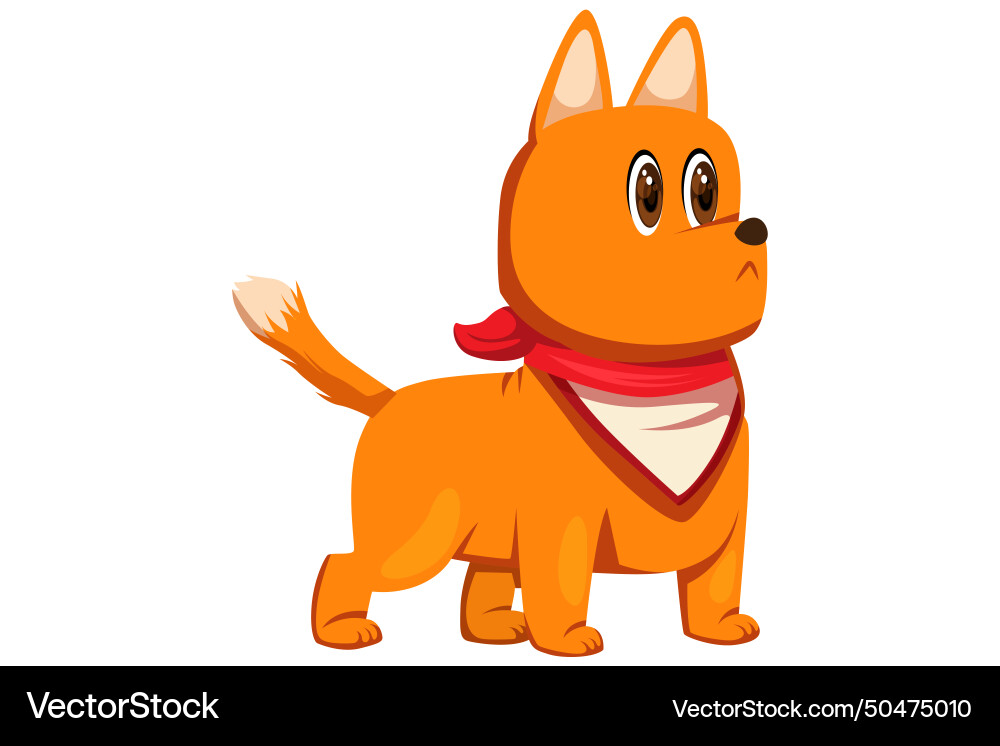 Cute dog character design Royalty Free Vector Image