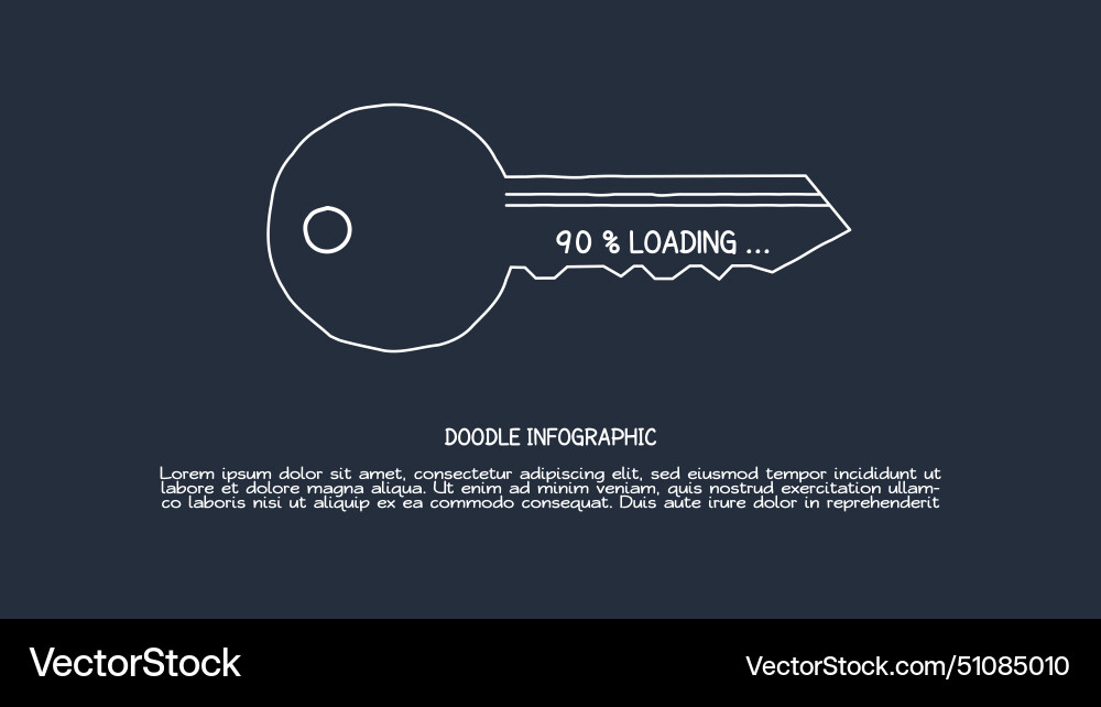 Doodle infographic elements with 90 percent Vector Image