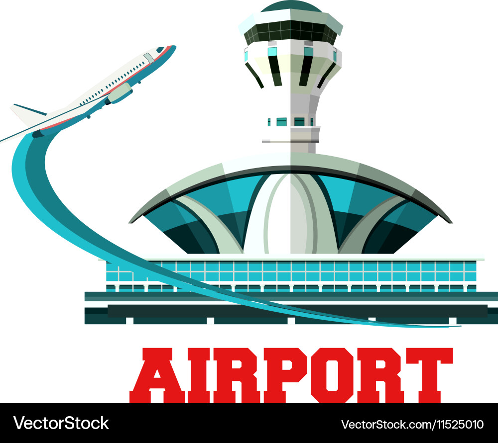 Emblem airport Royalty Free Vector Image - VectorStock