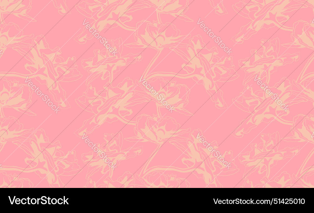 Hand drawn floral pattern design flower drawing Vector Image