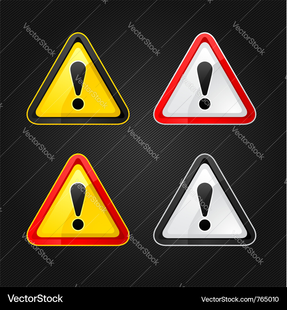 Hazard warning sign Royalty Free Vector Image - VectorStock