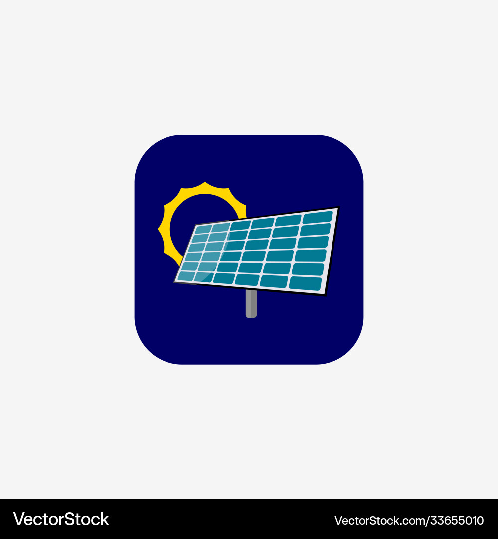 Solar panel energy template design Royalty Free Vector Image