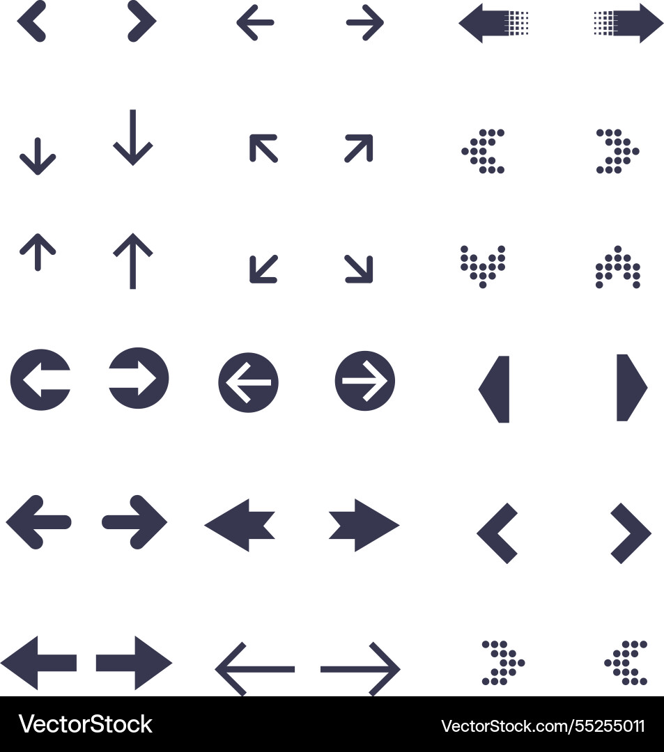 Editable arrows Royalty Free Vector Image - VectorStock