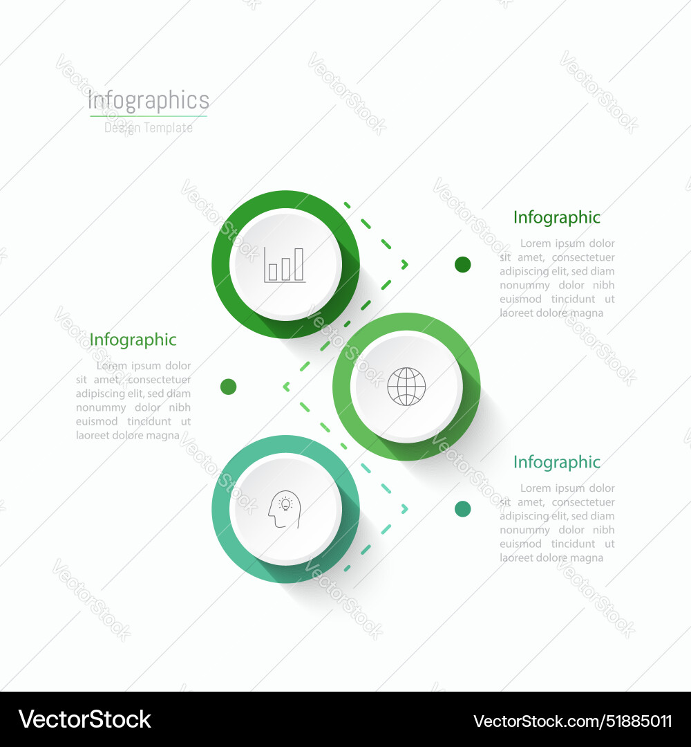 Infographic 3 options design elements Royalty Free Vector