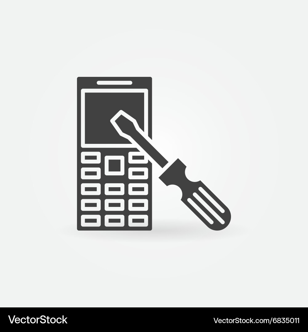 Phone repair simple icon Royalty Free Vector Image