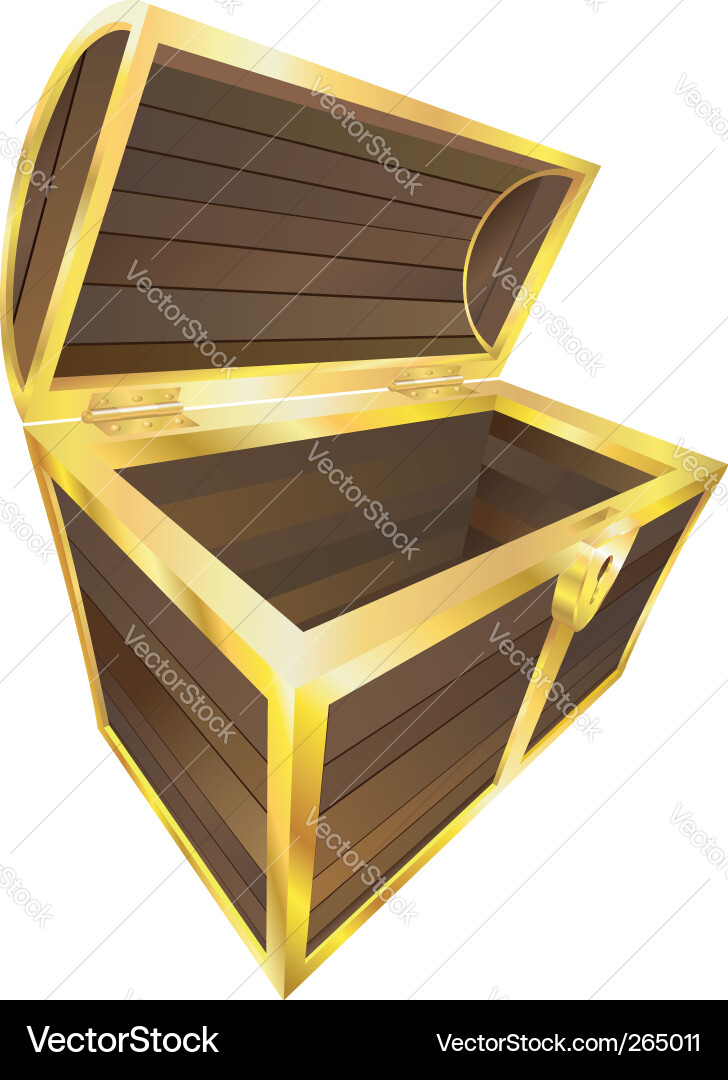 Wooden treasure Royalty Free Vector Image - VectorStock