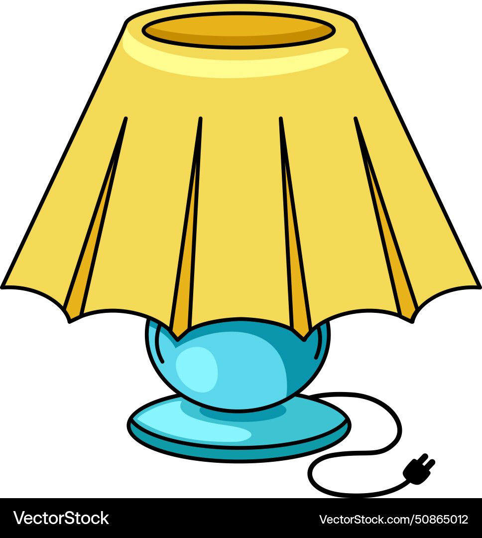 Colorful lamp outline white on background Vector Image