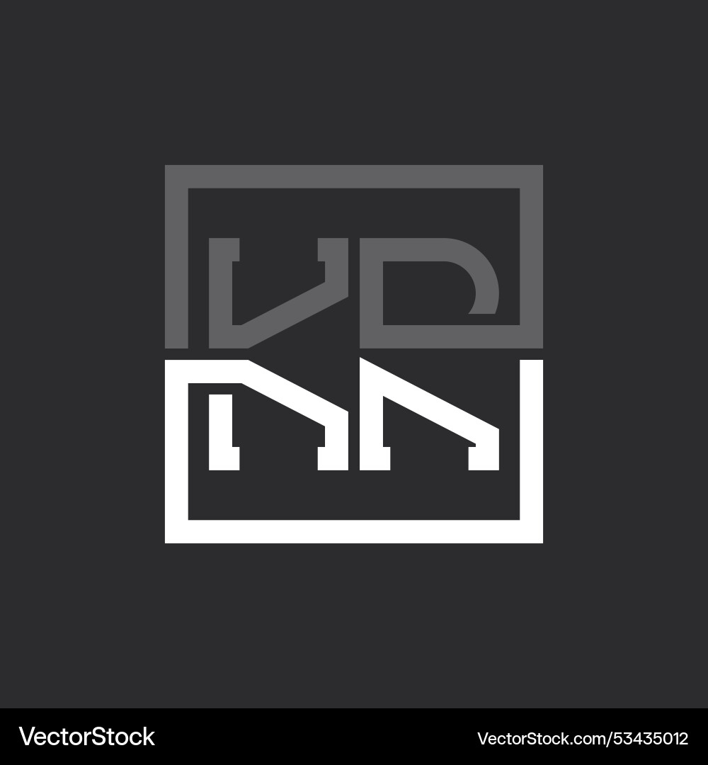 Creative modern minimalist kr letter logo design Vector Image