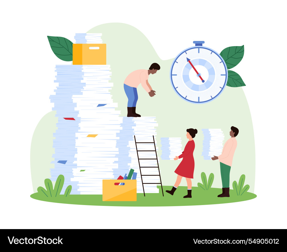 Efficient paperwork and deadline management Vector Image