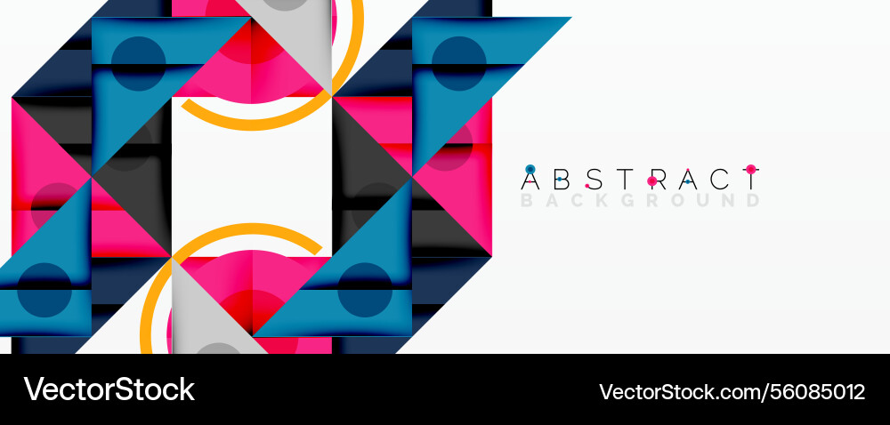 Geometric abstract design with layered triangles Vector Image