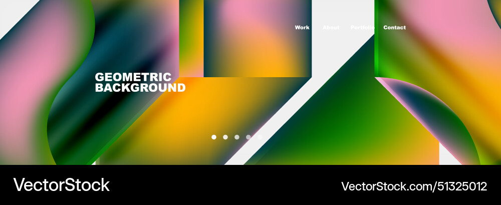 Glassmorphism geometric abstract background Vector Image