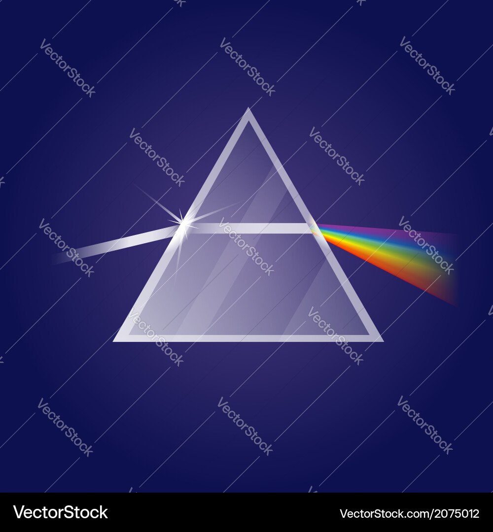 Light refraction Royalty Free Vector Image - VectorStock