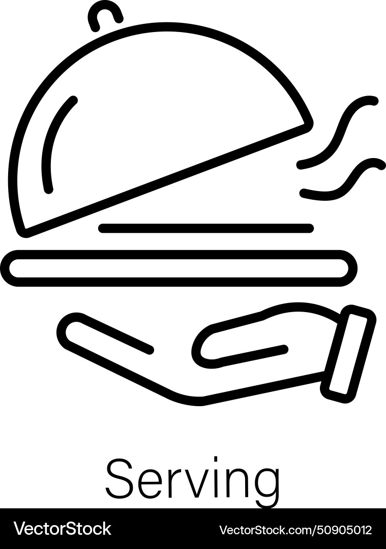 Serving Royalty Free Vector Image - VectorStock