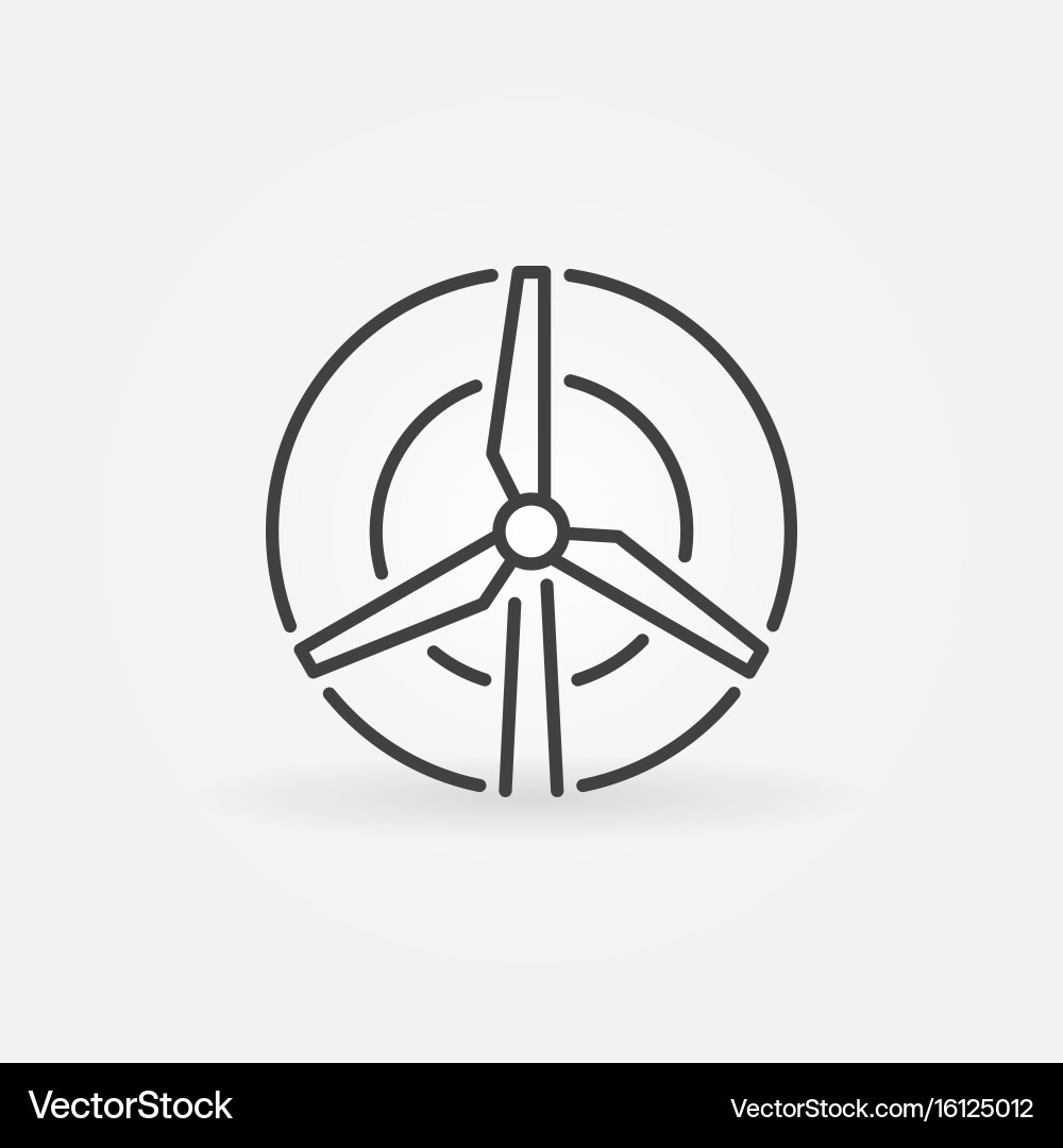 Wind Turbine Icon - Renewable Energy Royalty Free Vector