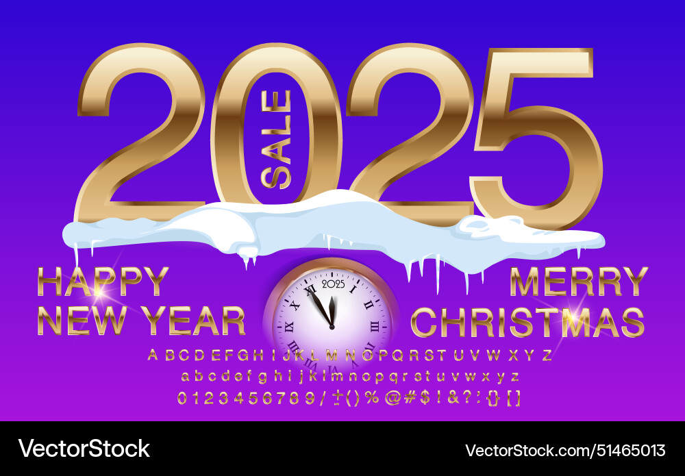 2025 happy new year background design golden 2024 Vector Image