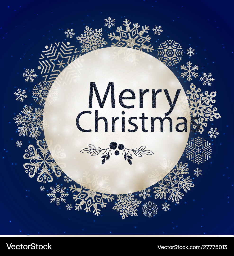 Blue merry christmas background Royalty Free Vector Image