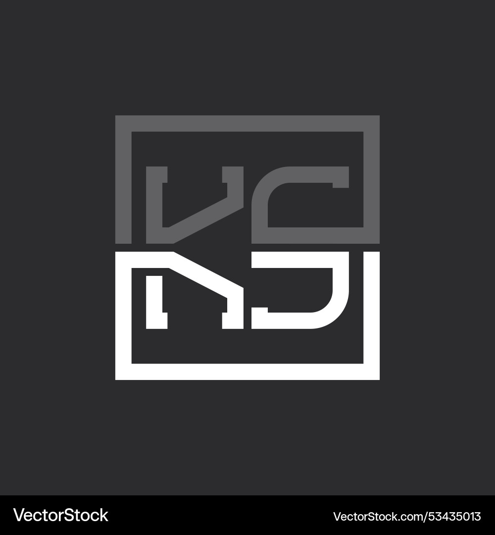 Creative modern minimalist ks letter logo design Vector Image