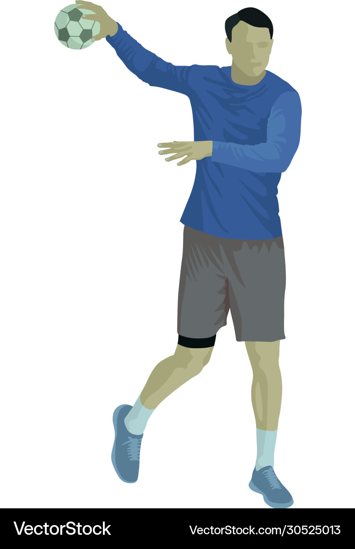 Handball player Royalty Free Vector Image - VectorStock