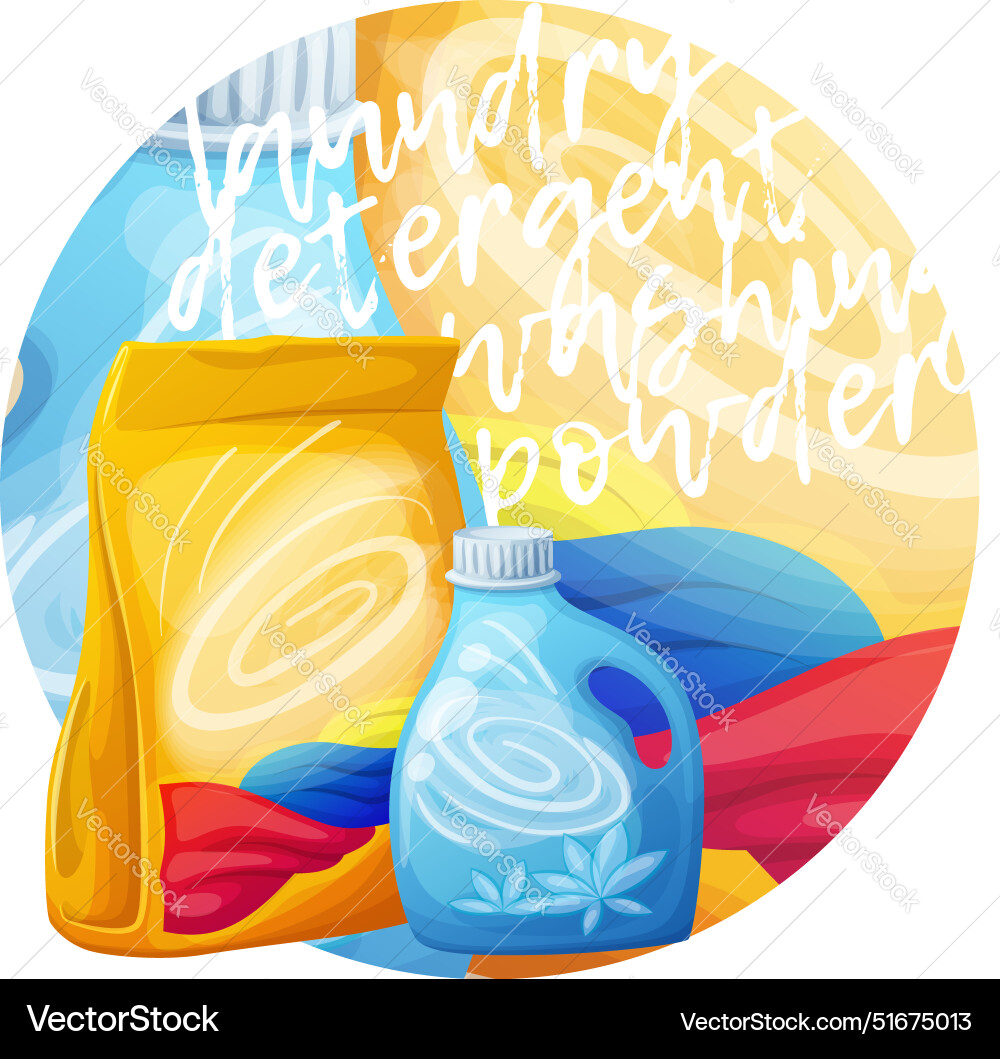 Laundry detergent and washing powder Royalty Free Vector