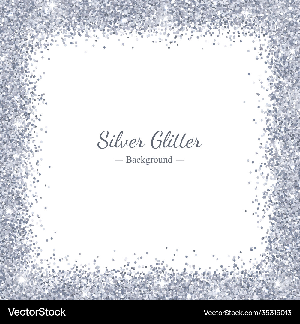 Silver Glitter Border Sitting Pretty 5x7 Silver Glitter Frame