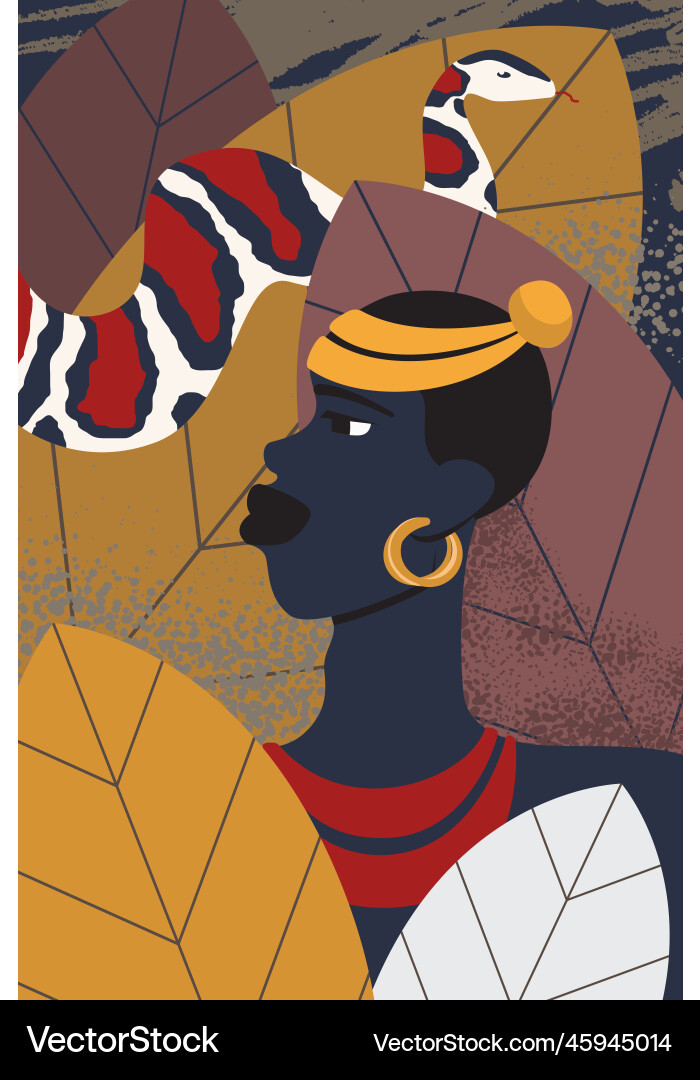 African woman portrait Royalty Free Vector Image