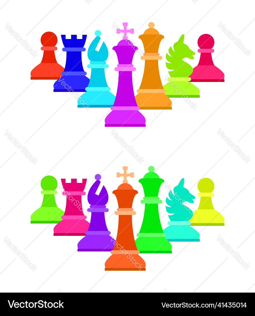 Colorful chess piece set for logo design – Royalty-Free Vector ...
