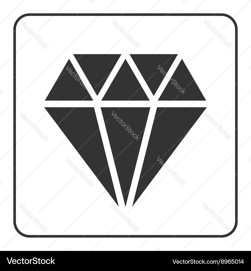 Diamond icon 2 Royalty Free Vector Image - VectorStock