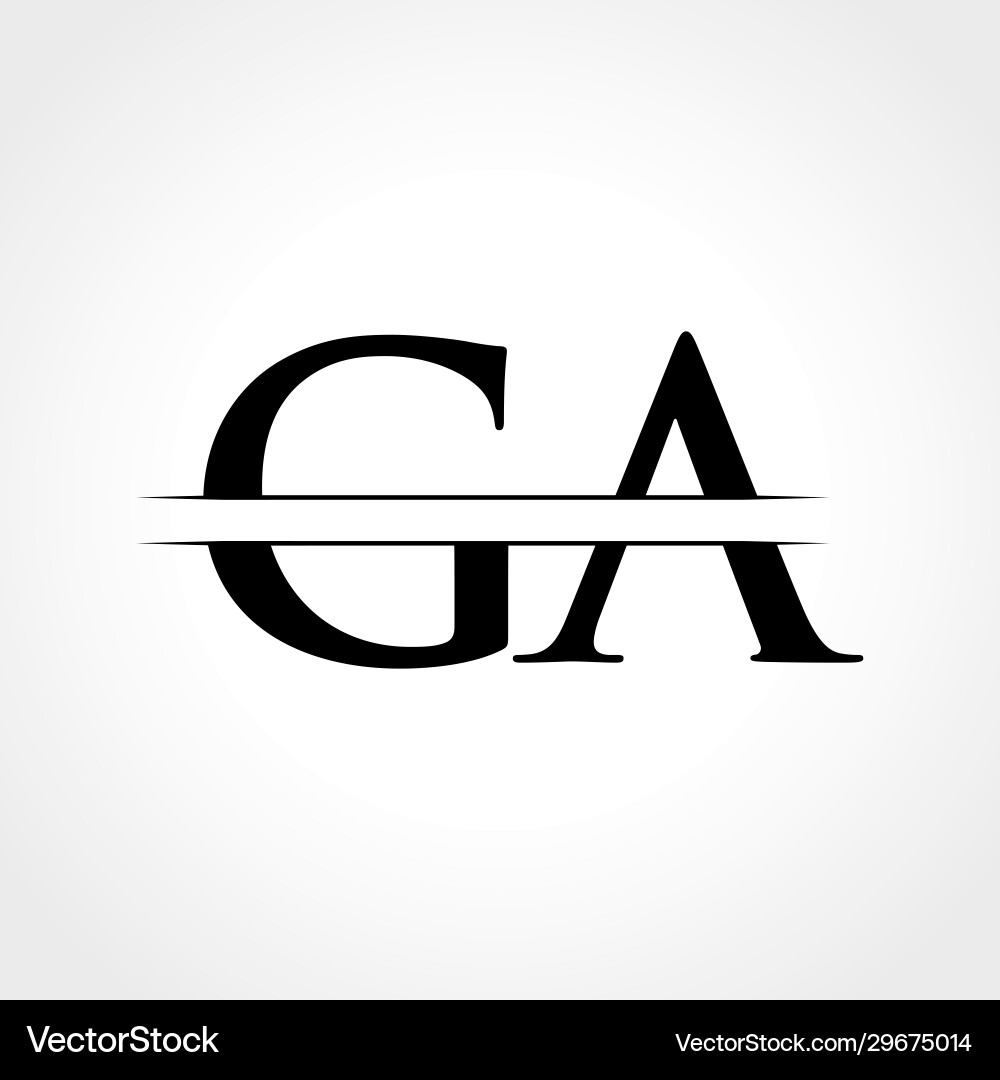 Ga letter type logo design template abstract Vector Image