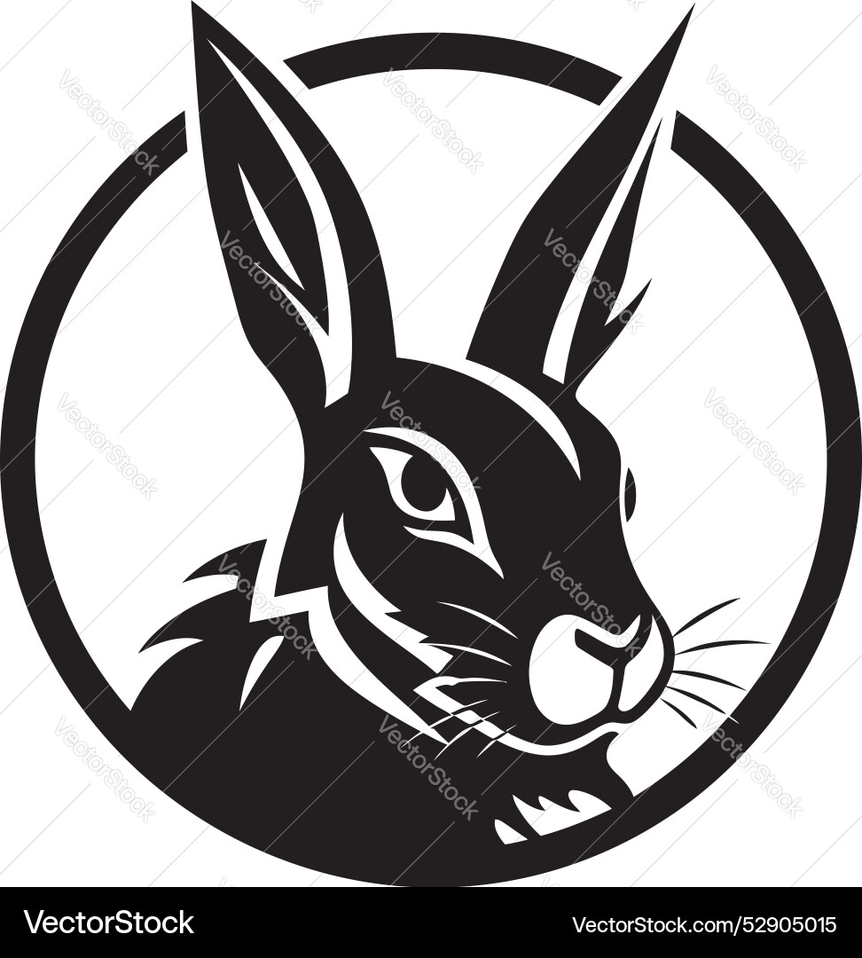 Black hare logo a memorable and distinctive Vector Image