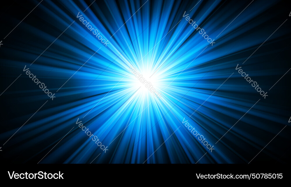 Blue light shining from darkness Royalty Free Vector Image