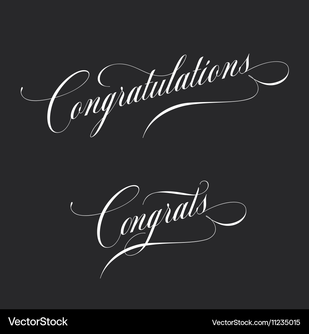Congratulations retro style lettering Royalty Free Vector