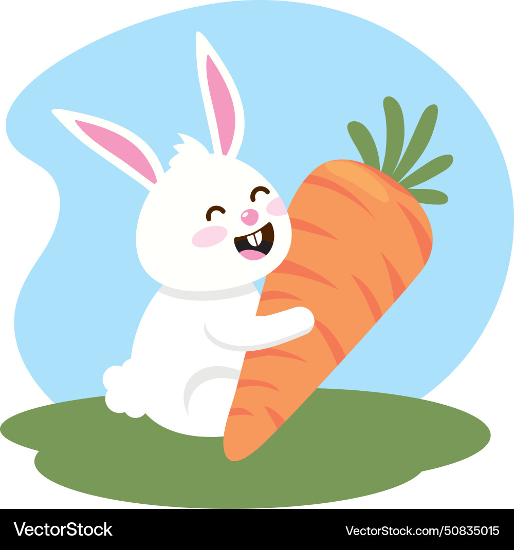 Easter bunny decoration isolated Royalty Free Vector Image