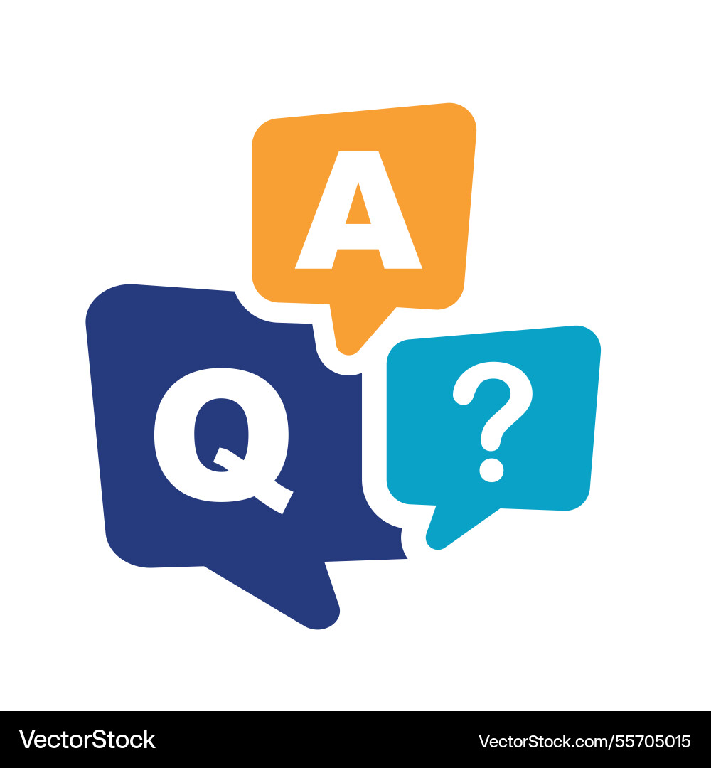 FAQ Question and Answer Icon Royalty Free Vector Image