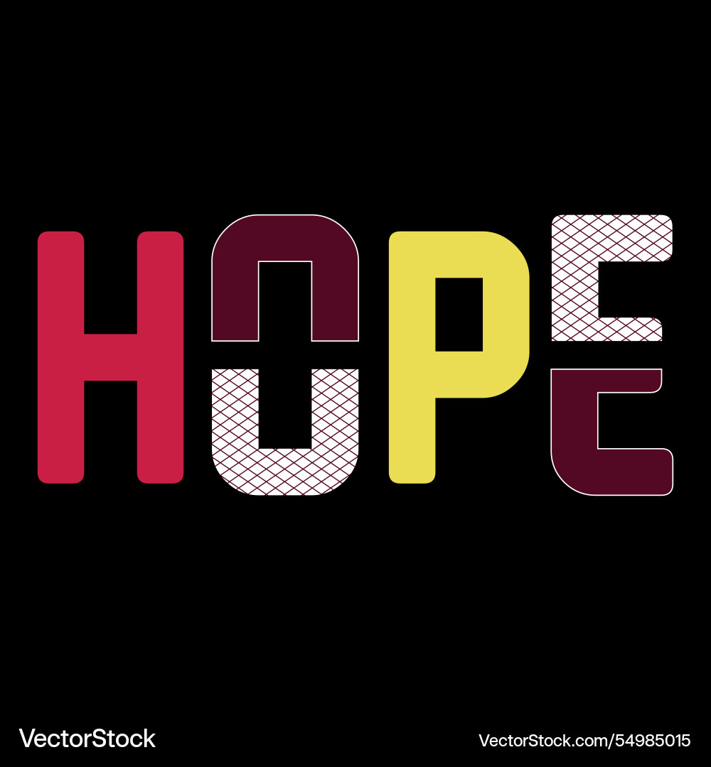 Hope - typography t-shirt design Royalty Free Vector Image