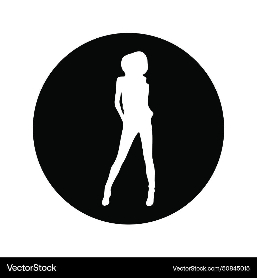 Model girl template icon Royalty Free Vector Image