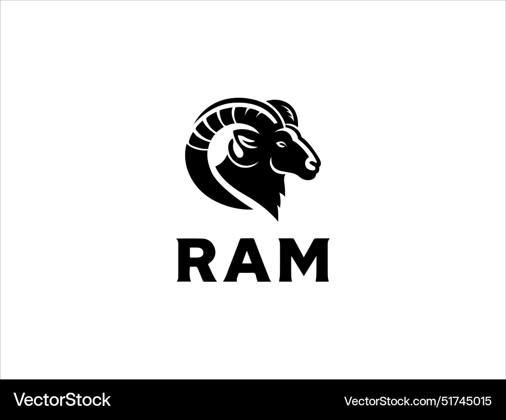 Ram logo design Royalty Free Vector Image - VectorStock