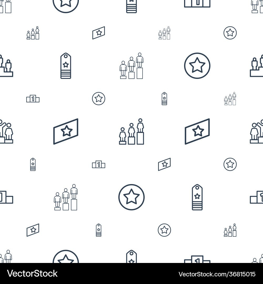 Rank icons pattern seamless white background Vector Image