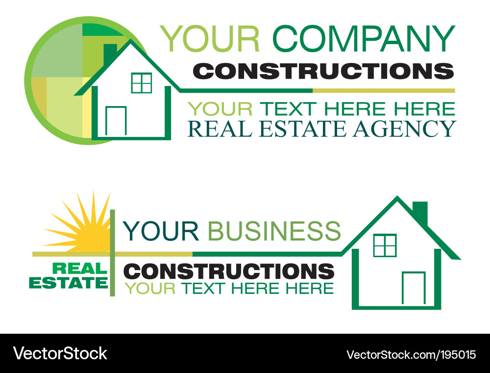 Real estate design elements Royalty Free Vector Image