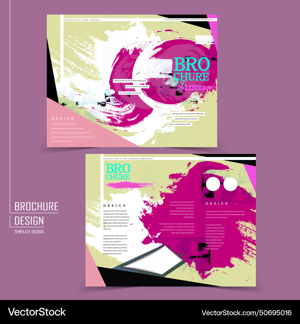Abstract tri-fold template design Royalty Free Vector Image