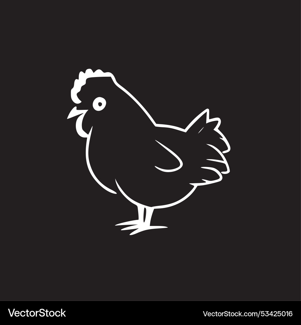 Chicken - minimalist and simple silhouette Vector Image
