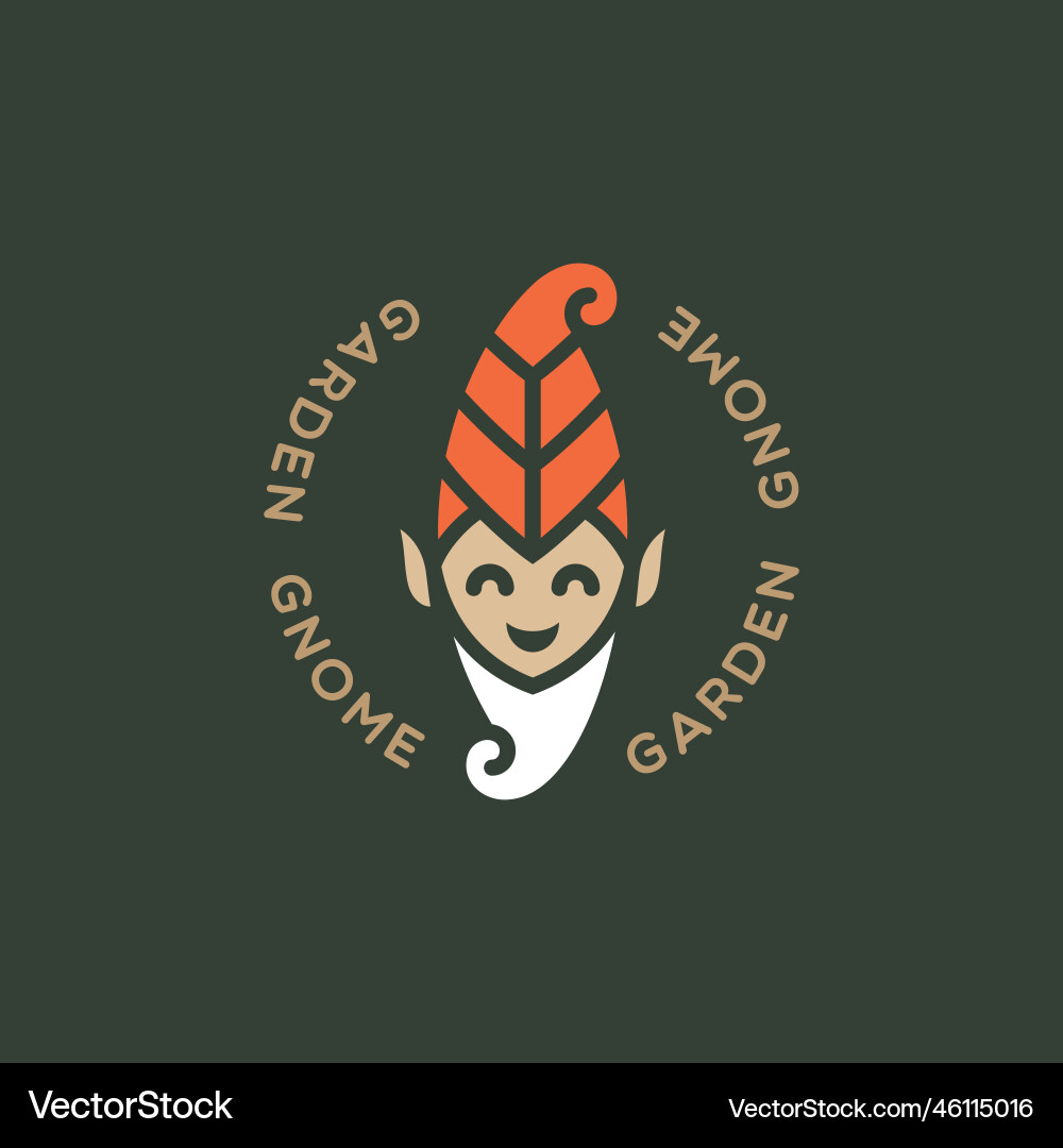 Garden gnome logo Royalty Free Vector Image - VectorStock