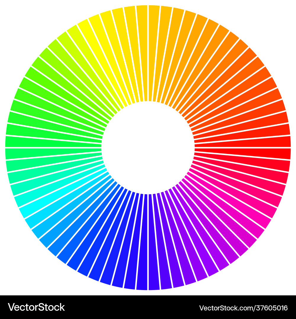 Rainbow Gradient Color Circle Royalty Free Vector Image