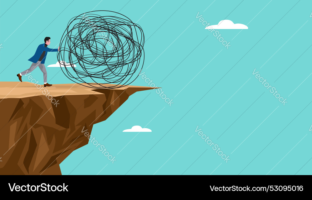 Relieve stress or problem relaxation Royalty Free Vector