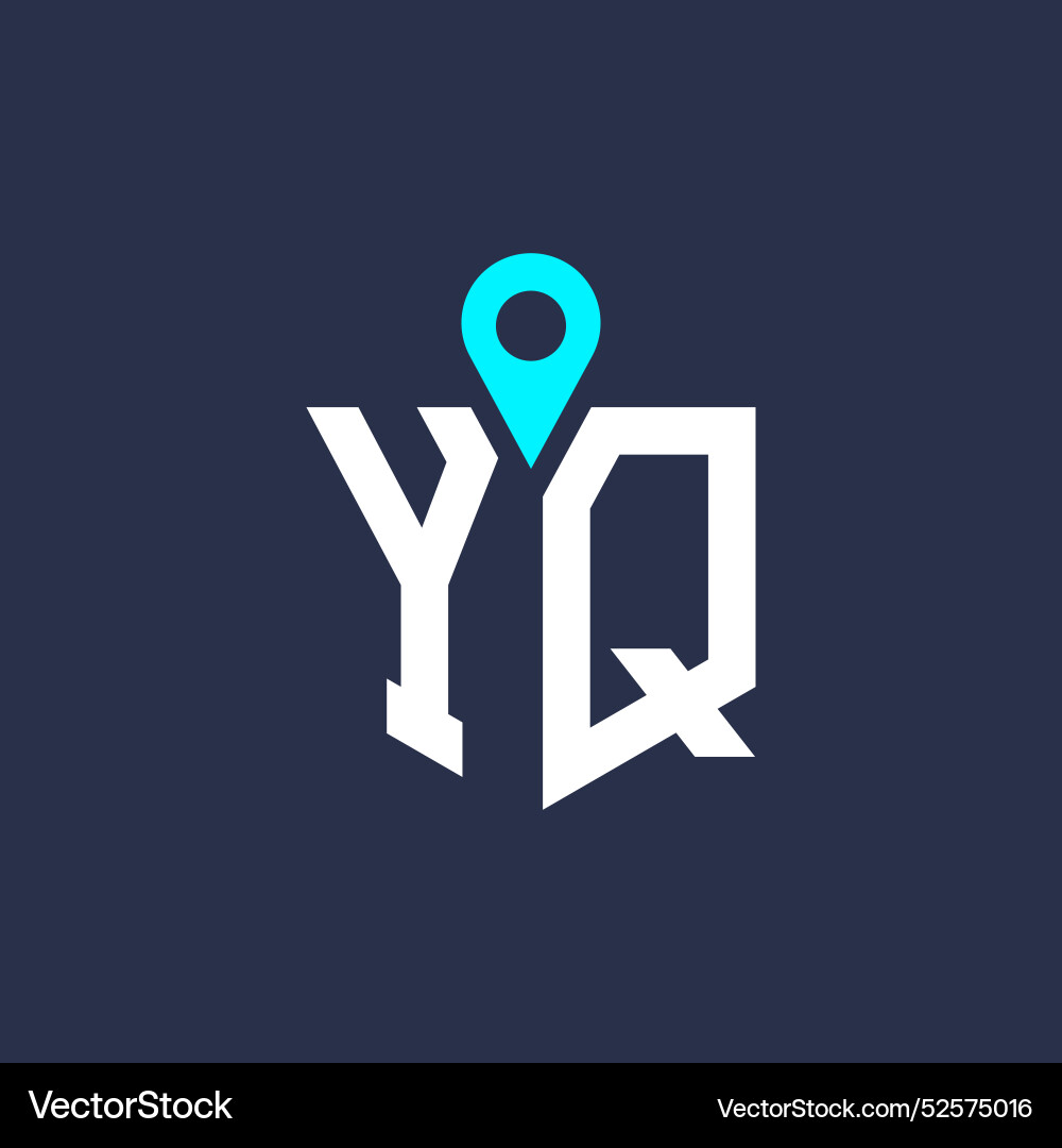 Yq location logo design for recruitment Royalty Free Vector