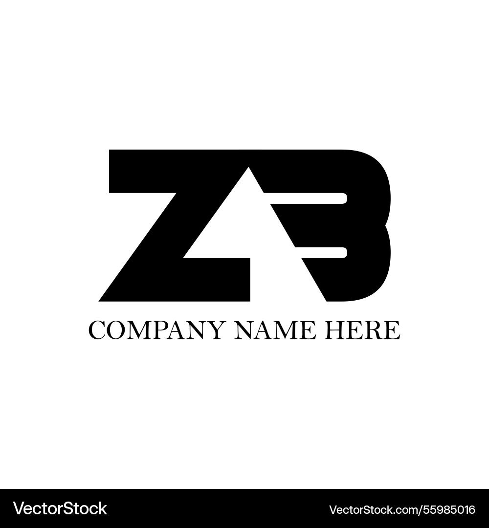 Zb logo design Royalty Free Vector Image - VectorStock