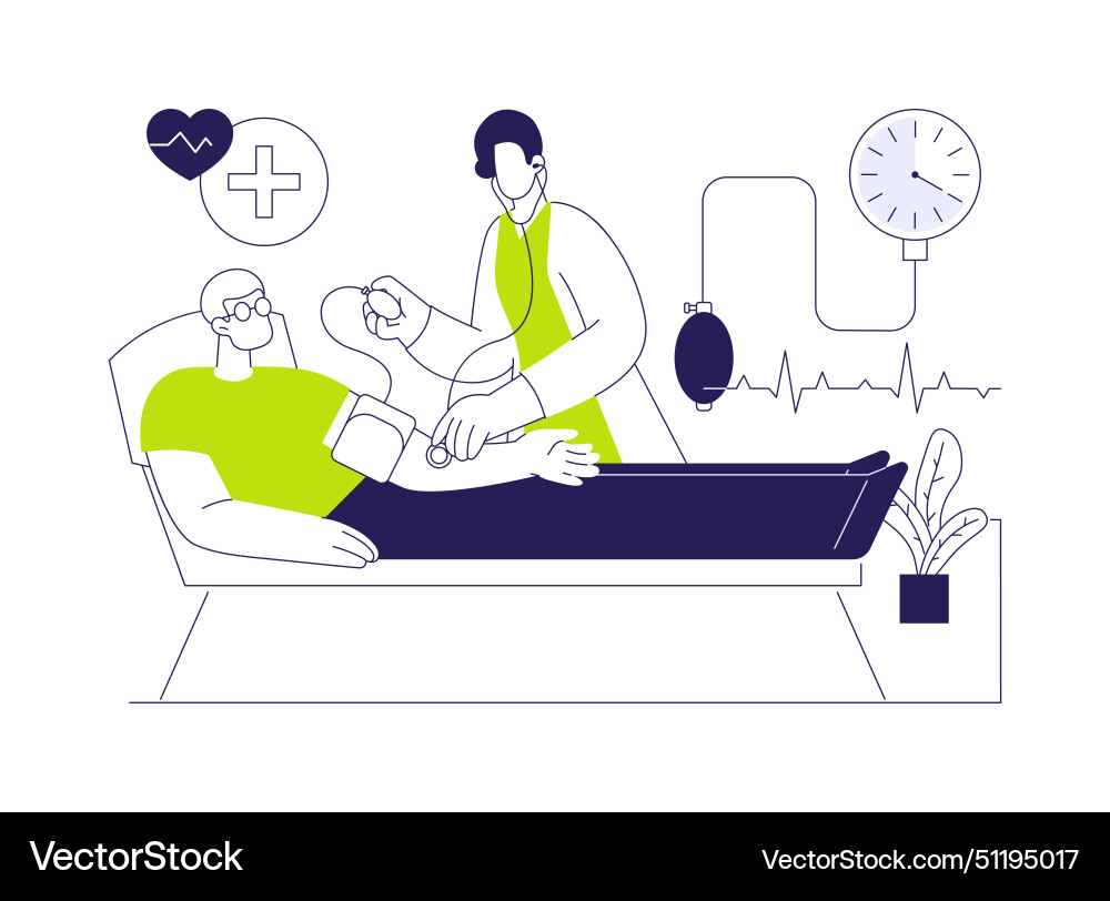 Blood pressure test abstract concept Royalty Free Vector
