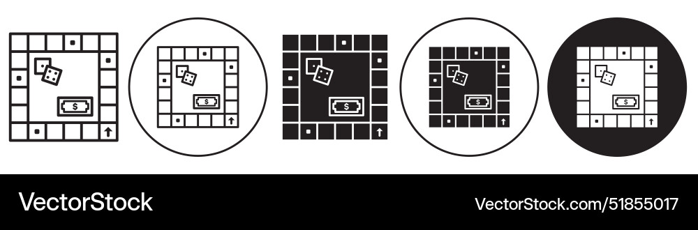 Board game icon set collection for web Royalty Free Vector